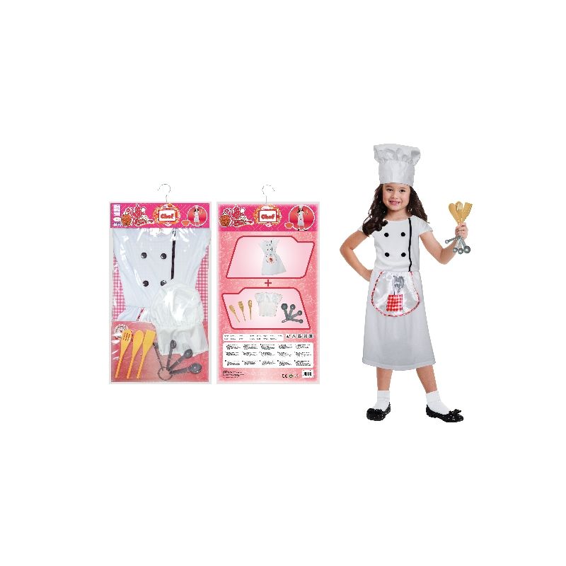 Disfraz chef para niña